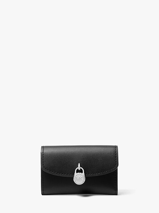 Lyra Extra-Small Leather Trifold Wallet, BLACK | Michael Kors KSA